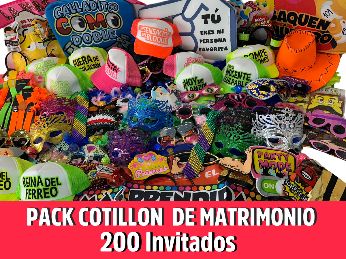 Nuevo Pack De Cotillón Premium Para Matrimonio - 200 Invitados — Carnaval