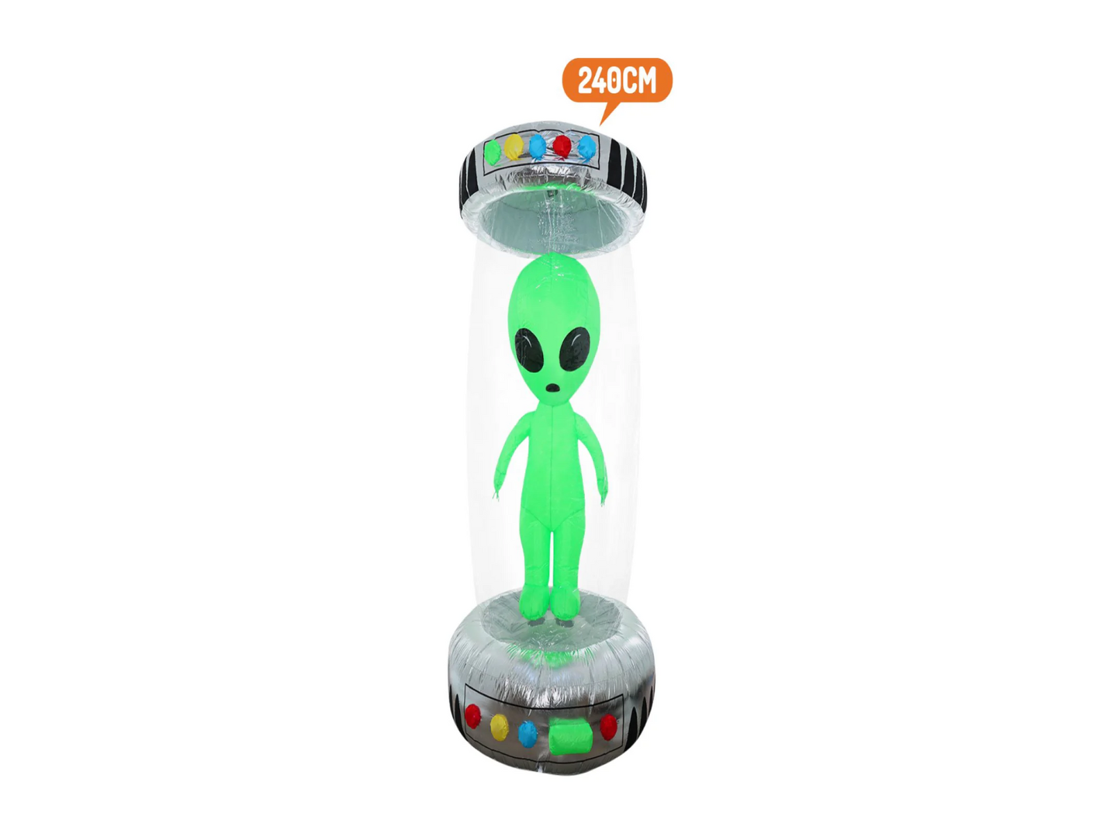 Decoración Capsula Alien Inflable Led 240Cm — Carnaval