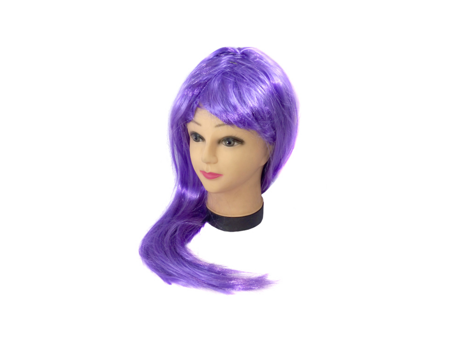 Peluca Larga 60Cm Lila — Carnaval